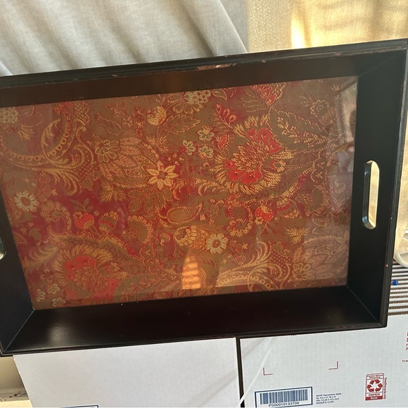 Pottery Barn | Kitchen | Pottery Barn Black And Red Serving Tray | Poshmark